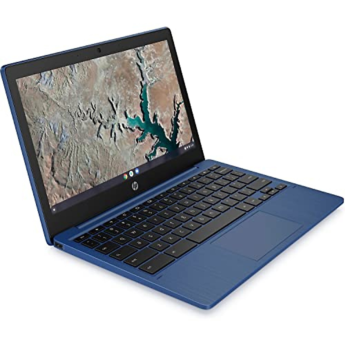 HP Chromebook 11.6-inch HD Screen Laptop, MediaTek MT8183, 4 GB RAM, 64 GB eMMC, Google Chrome OS, USB-C Port, Camera, Small Size Netbook Computer (11a-na0090nr, 2022, Indigo Blue) (Renewed)