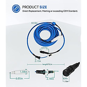 9995873 DIY Swivel Cable 3 Wire, 18M, Replace for Dolphin Pool Cleaners