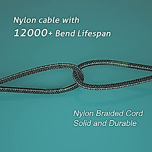 Ailun USB C Cable Right Angle 90 Degree Elbow USB A to C 60W PD Fast Charge Nylon Braided 3Pack [3ft+6ft+6ft] for Galaxy S22/S22+/S22 Ultra, S21 5G, S20 S10 iPad Pro MacBook Switch