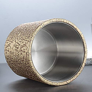 GYLbox Ice Buckets for Parties/Ice Bucket Gold Double -Walled Stainless Steel - for Bar,Wine,Kitchen,Home, Coolers,Drinks,Gold