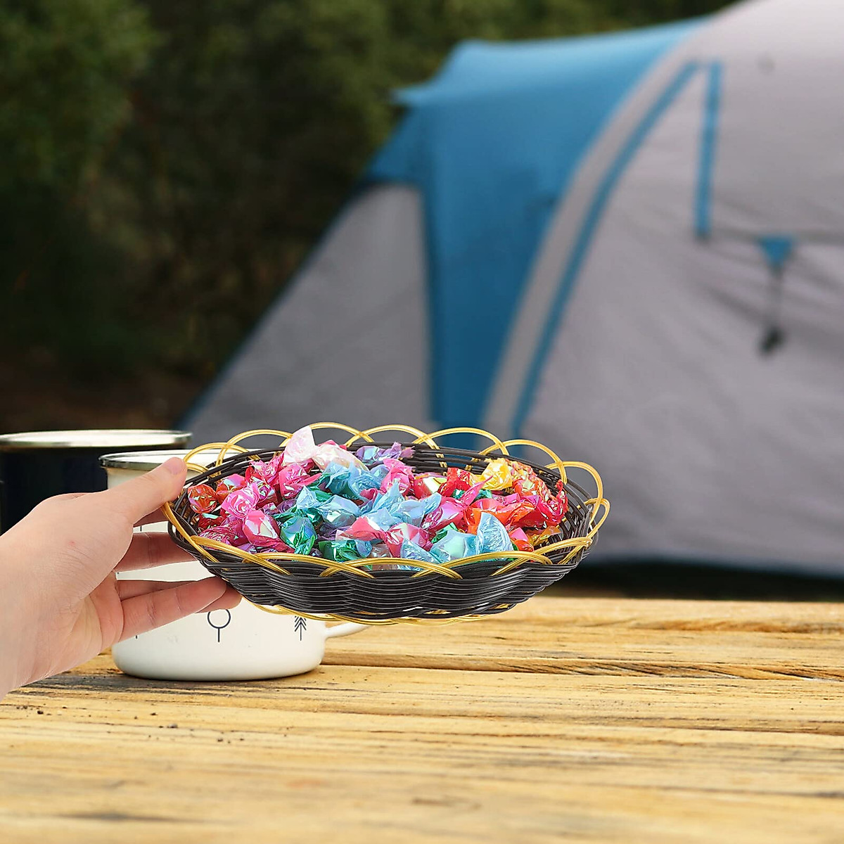 BESPORTBLE Food Storage Basket Picnic Container 6pcs Basket Zero Tray Fries Candy Plate Plastic Food Basket Countertop Fruit Holder