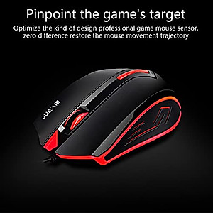 Lazy Pad,uvvy Wired Computer Mice Ergonomic Design 1000dpi for Office and Home Corded Computer Mouse Gaming Mechanical Mouse