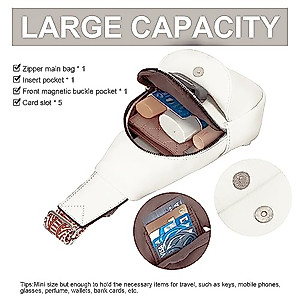 CLUCI Small Sling Bag for Women,Vegan Leather Crossbody Bags for Women,Fanny Packs with Guitar Strap