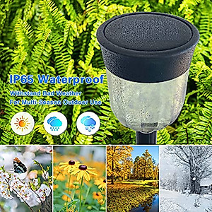 Ollivage Solar Path Lights Outdoor, Color Changing Garden Light Solar Powered Waterproof Auto On/Off Outdoor Solar Landscape Lighting for Yard Patio Walkway In-Ground Spike, 1Pack