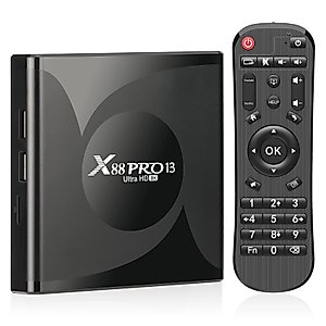 Android 13.0 TV Box, X88 PRO 13 Android Box 2GB RAM +16GB ROM Quad Core 64bit,Supporting BT5.0 2.4G /5G Dual-Band WIFI6 Enternet 8K Android TV Box 2023