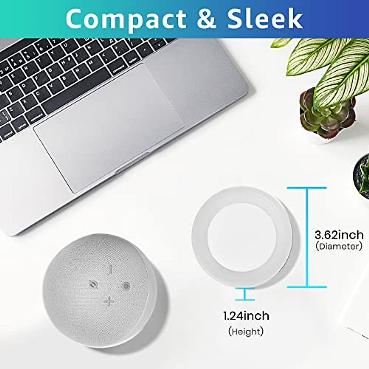 FUQINTOP Dot 4th/5th Generation Stand, Table Holder Mount with Light Guide, Enhance Light Effect, Space-Saving Dot 4/5 Accessories with Cable Management, Black