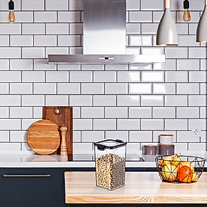 Rice Storage Container, Sealed Food Storage Container, Reusable Food Organizer with Buckle Lock, Space Saving Clear Food Containers, Multipurpose Food Keeping Box for Oatmeal Grain Cereal Pasta Flour