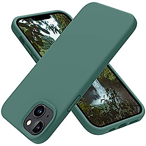 OTOFLY Designed for iPhone 14 Case, Silicone Shockproof Slim Thin Phone Case for iPhone 14 6.1 inch (Pine Green)