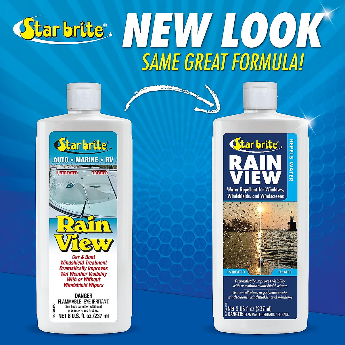 STAR BRITE Rain View Water Repellent for Glass Windshields - 8 OZ (088708)