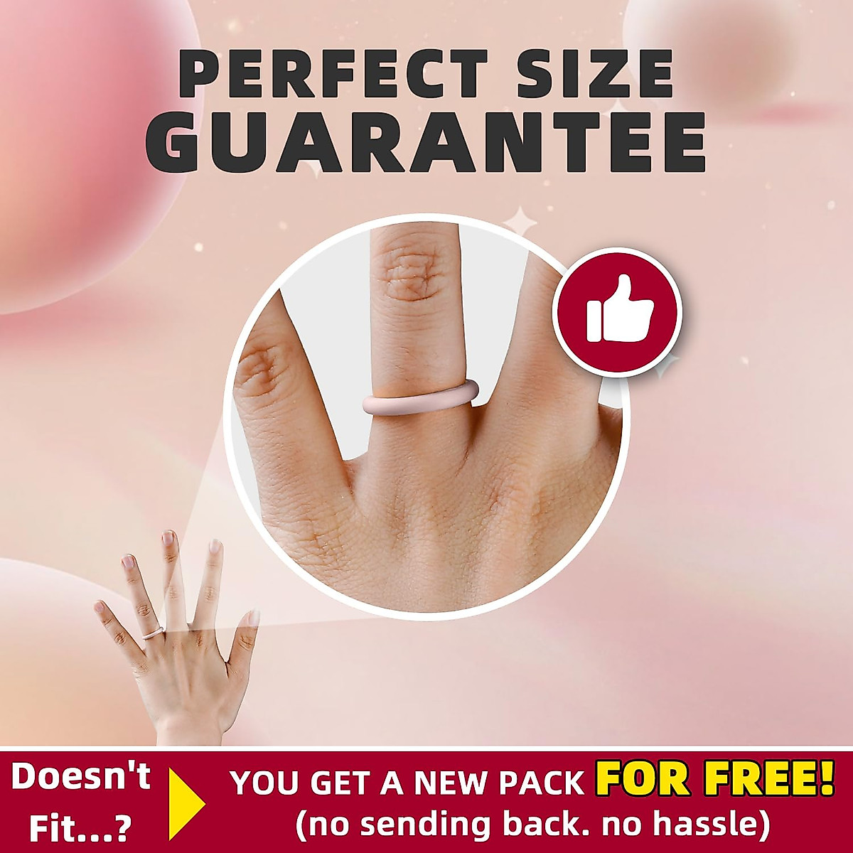 Egnaro Engagement Rings Women, Thin and Stackable Rings Silicone Women Wedding Bands，Rubber Promise Rings for Gift, Anniversary Ring for Work Out- 2.5mm Width - 1.8mm Thick