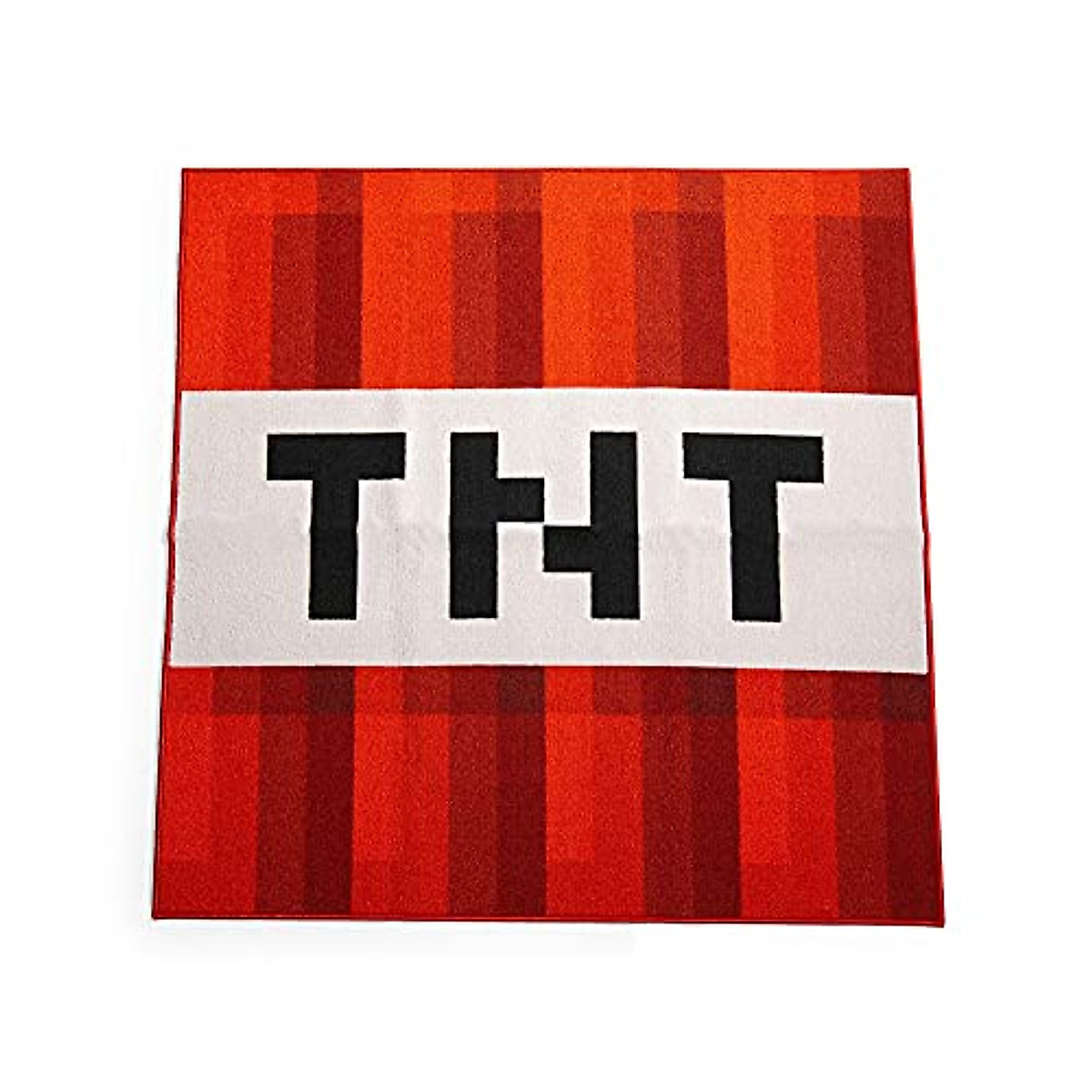 Minecraft Red TNT Block Square Area Rug | Official Video Game Collectible | Indoor Floor Mat, Rugs For Living Room and Bedroom | Home Decor For Kids Room, Playroom | 52 x 52 Inches