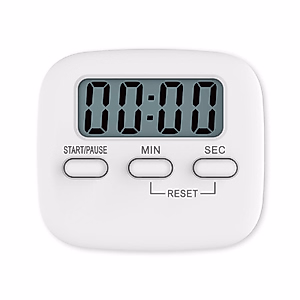 Galand Precise Multi-use Study Timer Plastic Stable Shockproof Digital Timer for Student Study Timer for Gifts White