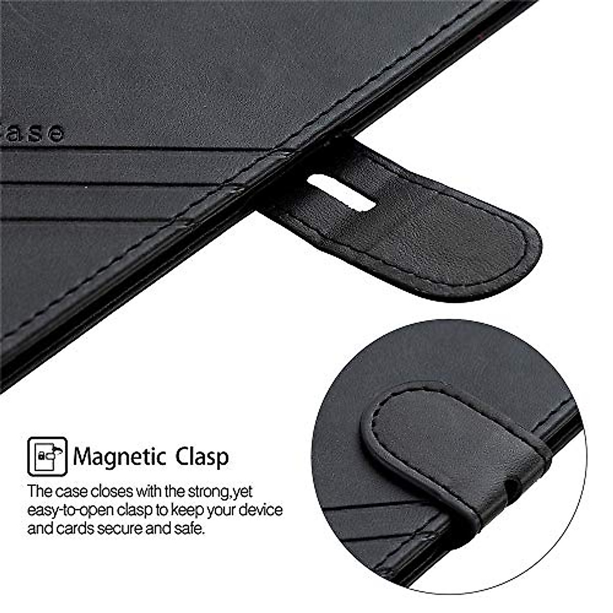 Asdsinfor Compatible with Xiaomi Redmi Note 9S Case PU Leather Durable Wallet Case Credit Cards Slot with Stand for Flip Magnetic Compatible with Xiaomi Redmi Note 9 Pro/Note 9 Pro Max Black HXPU