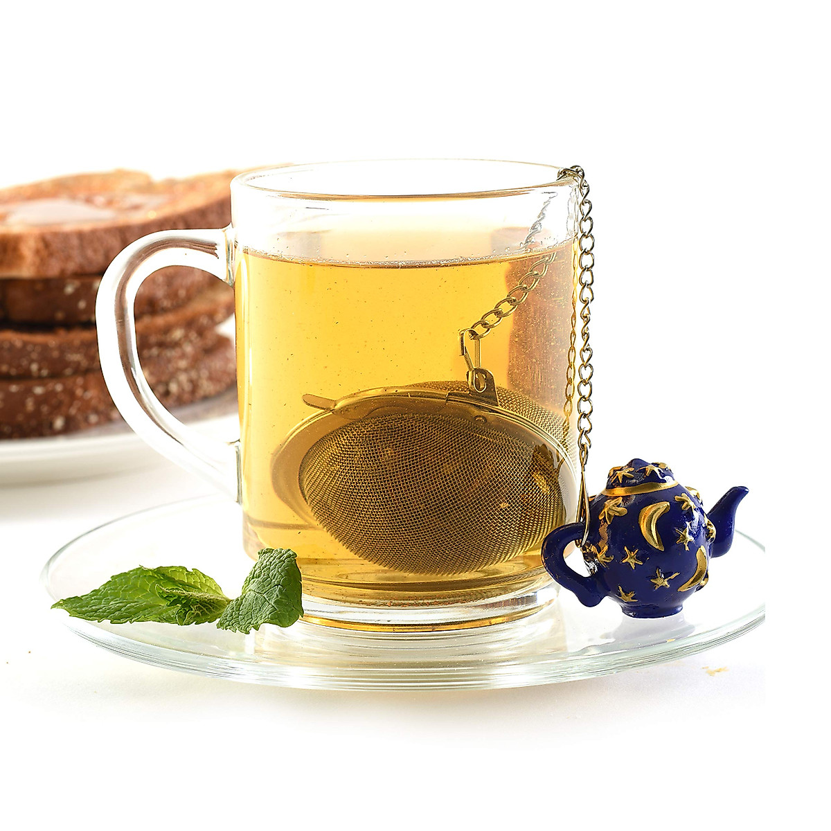 Norpro Stainless Steel 2-Inch Mesh Tea Infuser Ball with Teapot Weight, One Size, Silver