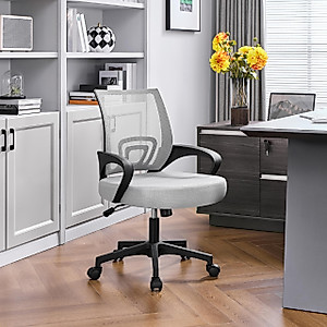 Topeakmart Executive Office Chair Computer Desk Chair Office Task Chair Study Work Chair Managerial Chair for Home Office Student Study Conference Room, Grey