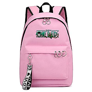 WANHONGYUE One Piece Monkey D Luffy Anime Backpack Book Bag Laptop School Bag Women Girls Cosplay Daypack Rucksack Bag Pink/20
