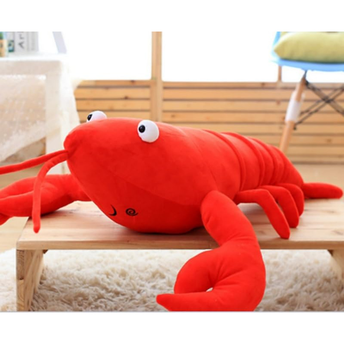 XIZHI Lobster Plush Stuffed Animal Lobster Plush Toy Lobster Pillow Suitable for Christmas and Birthday with Huggable Gifts (Red-Medium)