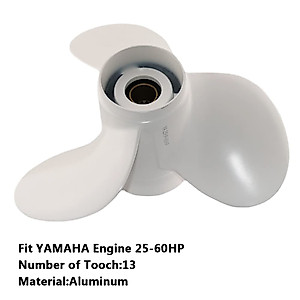 Boatman 10 5/8x12,10 3/8x13,10 3/8x14,10 1/4x14 Boat Propeller fit Yamaha Outboard Engine 20-60 Hp,13 Spline Tooth,RH