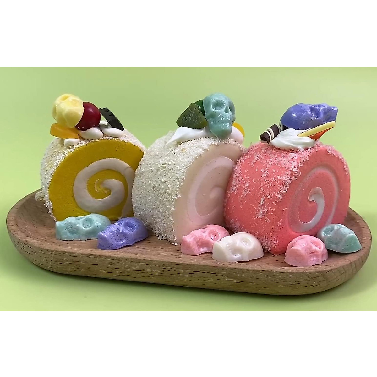 Gummy Skull Candy Molds,3-Pack 40 Cavity Silicone Skull Molds with 2 Droppers for Gummy,Candy,Jelly,Chocolate,Wax Melt,Dog Treats,Ice Cube