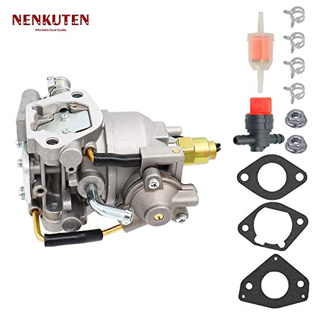 NENKUTEN Carburetor 24853102-S for Kohler CV730 CV730S CV740 CV740S 25HP 27HP Engines Carb Replaces 24853102-S 24-853-102-S 24 853 102-S 24853102S with Shut Off Valve Filter Gaskets