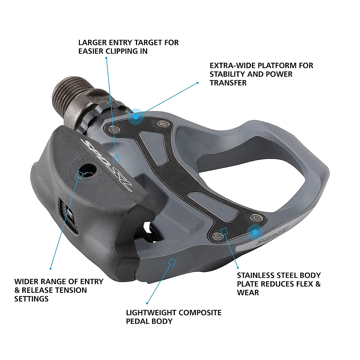 SHIMANO PD-R550 SPD-SL Road Pedals; Black