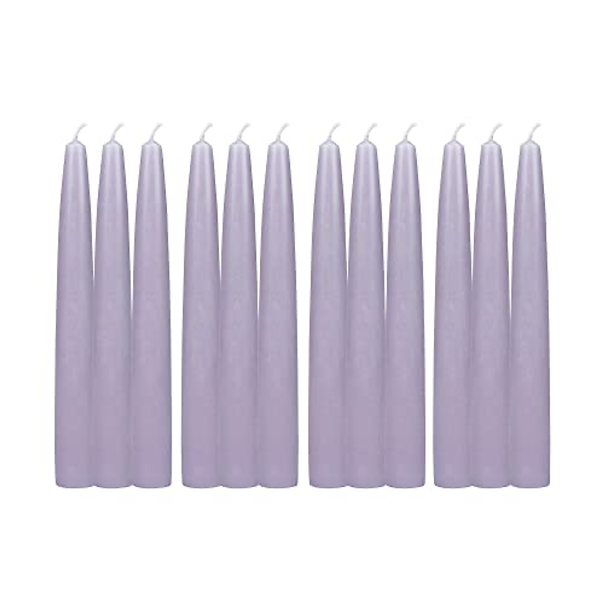 Zest Candle 12-Piece Taper Candles, 6-Inch, Lavender