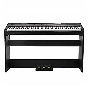 Artesia Harmony 88 Weighted Key Digital Piano - Black with Matching Furniture Stand and Three Pedal Board, includes Two Months of TakeLessons Online Lessons