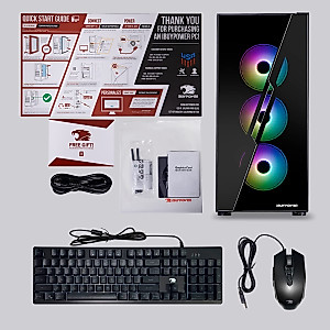 iBuyPower Pro Gaming PC Computer Desktop SlateHakoA5N36T01 (Ryzen 5 7600 3.8GHz, GeForce RTX 3060Ti 8GB, 16 GB DDR5 RAM, 1TB NVMe SSD, WiFi Ready, Windows 11 Home)