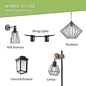 Sigalux ST19 Dimmable LED Filament Edison Light Bulbs, 60W Equivalent, 9W, Warm White, 6 Pack, CRI90, 700LM, Antique Amber Glass, E26, UL Listed