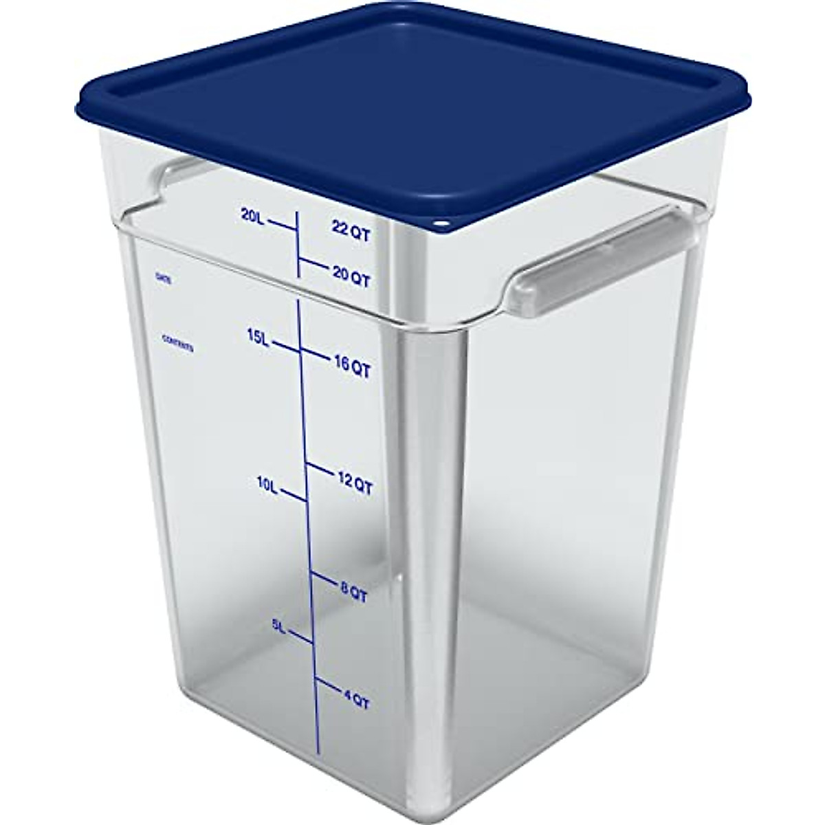 Carlisle FoodService Products CFS Squares Plastic Food Storage Lid 12-22 Quart Royal Blue