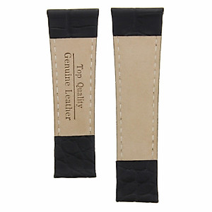 Ewatchparts CROC LEATHER STRAP BAND COMPATIBLE WITH ROLEX DAYTONA 116518 16519 16520 16523 BLACK REGULAR