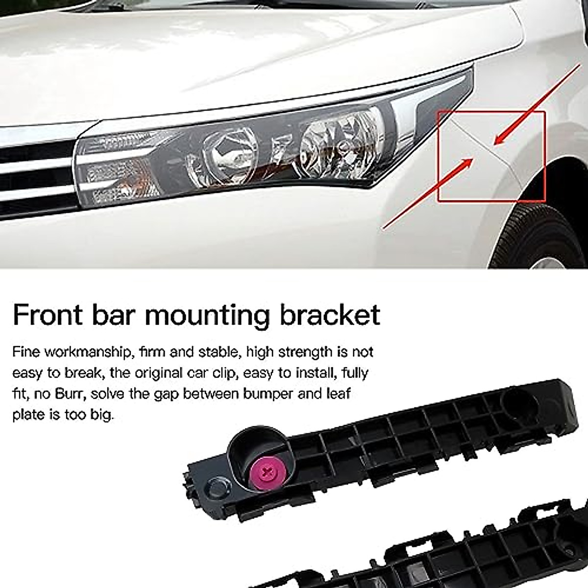 BATEMEN W New Car Bumper Bracket Set Replacement Fits for 2016 Toyota Tacoma SR5 Crew Cab Pickup 4-Door 2.7L 2694CC l4 Gas DOHC Naturally Aspirated
