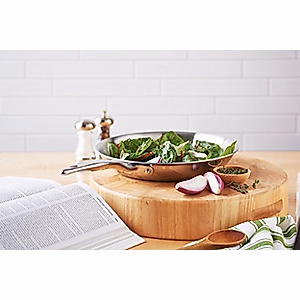 Heritage Steel 10.5 Inch Frying Pan | Made In USA | Titanium Series | 316Ti Skillet with Stay Cool Handle | Fully Clad Stainless Steel Pan with 5-Ply Construction | Induction Ready & Non Toxic