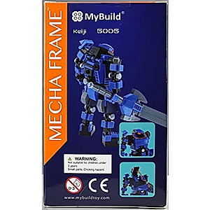 MyBuild Mecha Frame Keiji 5005 - Blue Robot Armor Mech Suit, Sci-Fi Building Bricks Mech Building Kit