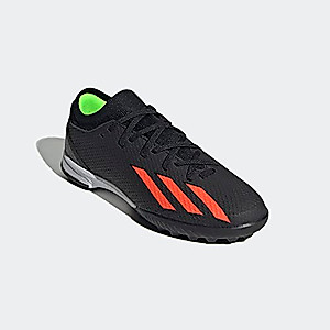 adidas X Speedportal.3 Turf Soccer Shoe, Black/Solar Red/Solar Green, 2 US Unisex Little Kid