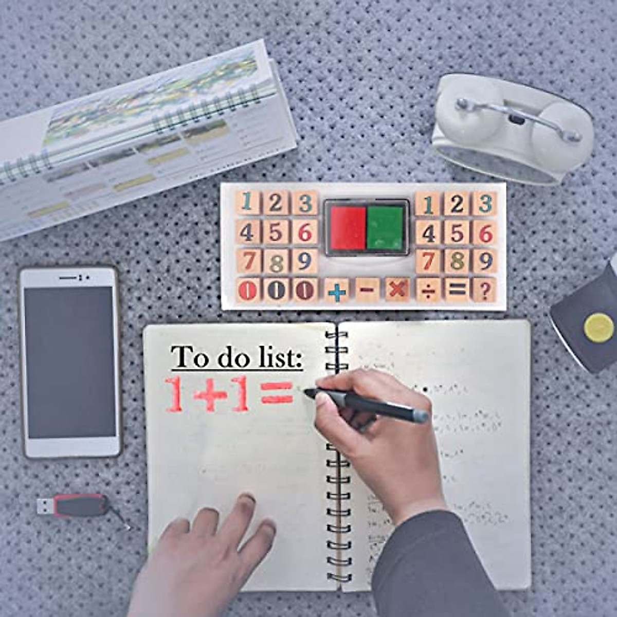 STOBOK Wood Toys 3 Sets Wood kidcraft playset playset DIY Stamp Wooden for Card Making Planner Stamp Bamboo Number Signet Number Stamper self Made Teaching Supplies Kids Stamps