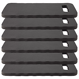 MAHIONG 6 Pack Garden Kneeling Pads, Foam Thick Knee Pad, Kneeler Mat for Long Gardening Hours, Yoga, Prayer and Exercise 16 x 7 x 1 Inch, Black