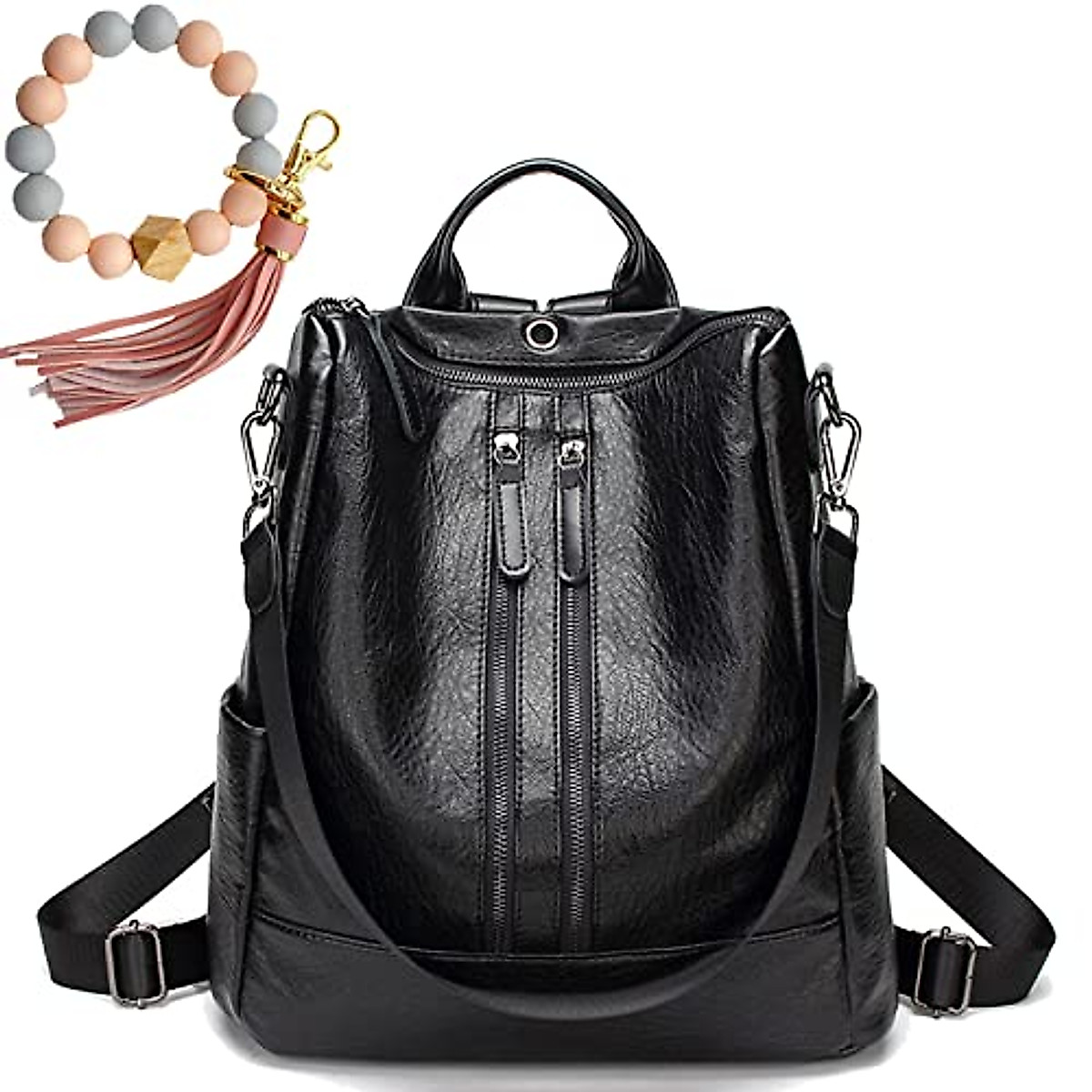XHUMORG Women Backpack Purse Fashion Leather Multipurpose Design Handbags Travel Large Ladies Shoulder Bag,Anti-theft