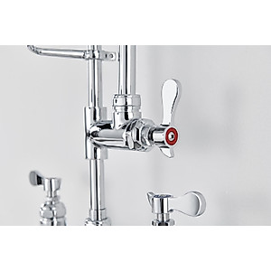 APLWY Brass 002713-40 Hot Side Handle Stem Assembly Replacement Fits All T&S Brass All Faucets, Red, 1 Pcs