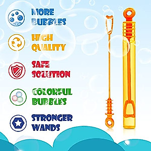 Inscraft Bubble Wand, 120 Pack Mini Bubble Wands Bulk 15 Colors for Halloween, Summer Toys, Wedding, Outdoor Indoor Activity Use, Bubbles Party Favors, Gifts for Kids Toddlers