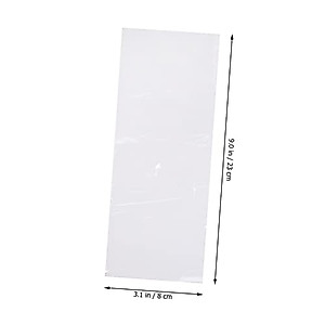 TEHAUX 100pcs Plastic Film Clear Packing Bags Shrink Wrap Bags Transparency Film Food Wrap Film Heat Sealer Soap Wrap Packaging Film Sealer Bags Shrinkable Wrapping Bag PVC Transparent CD