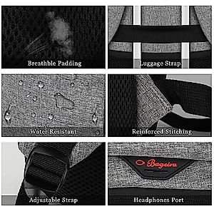 Travel Laptop Backpack for men women, School Backpacks for teen boys 15.6 Inch Durable Water Resistant Anti Theft Bookbag with USB Charging Port, College High School Business Computer Bookbags, Grey