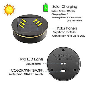 (2 Pack)Solar Light Replacement Top Parts for Outdoor Hanging Lantern LED Solar Panel Lantern Lid Lights , Lantern ​Light Replacement , Outdoor Solar Replacement Parts , Garden Patio Decor
