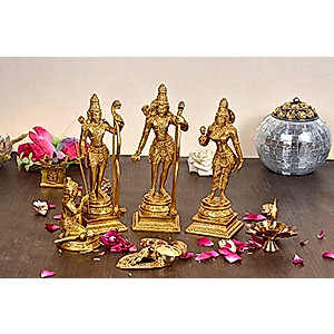 AONA Brass Shri Ram Darbar Statue Idol Ram Darbar Rama Height 8 inch