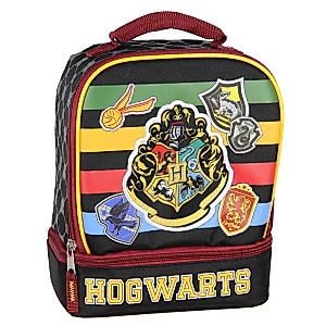 AI ACCESSORY INNOVATIONS Harry Potter Lunch Box Kit Dual Compartment Insulated Hogwarts Crest