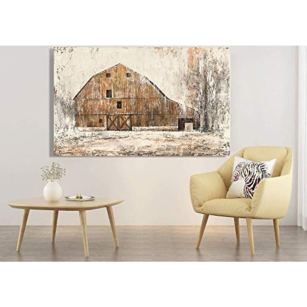 Yihui Arts Large Farmhouse Rustic Wall Decor Canvas Wall Art Painting Pictures for Dinning Room