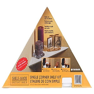 Knape & Vogt EZ12/1WH 12" White Instant Corner Shelves Single Pack