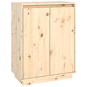 VRAXO Shoe Cabinet 23.6"x13.8"x31.5" Solid Wood Pine,Shoe Racks & Organizers-31.79lbs