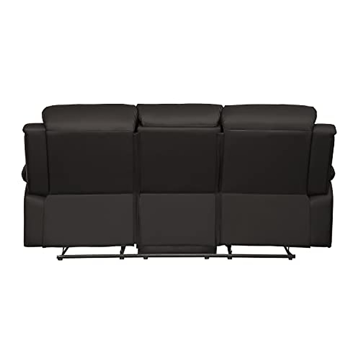 Homelegance Clarkdale Double Reclining Sofa with Drop Down Cup Holders, Br Brown