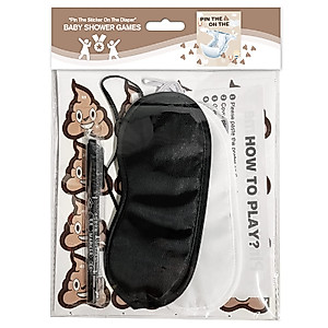 TYHJOY Baby Shower Party Games Favors, Pin The Sticker On The Diaper - Funny Baby Shower Games for Adults Girl Boy 48 Guests